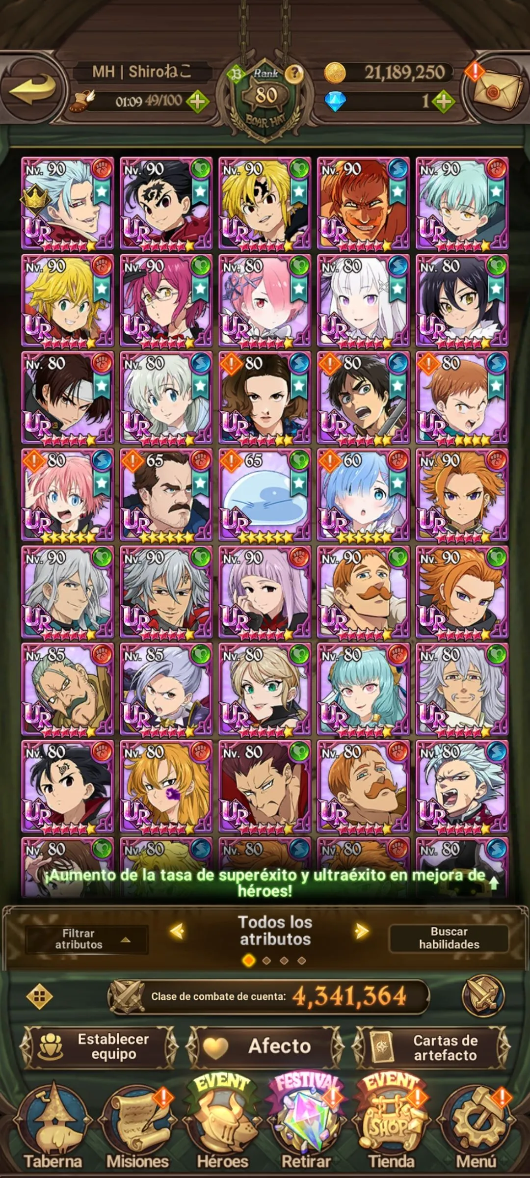 cuenta 7DS - The Seven Deadly Sins: Grand Cross | Global - QooApp User ...