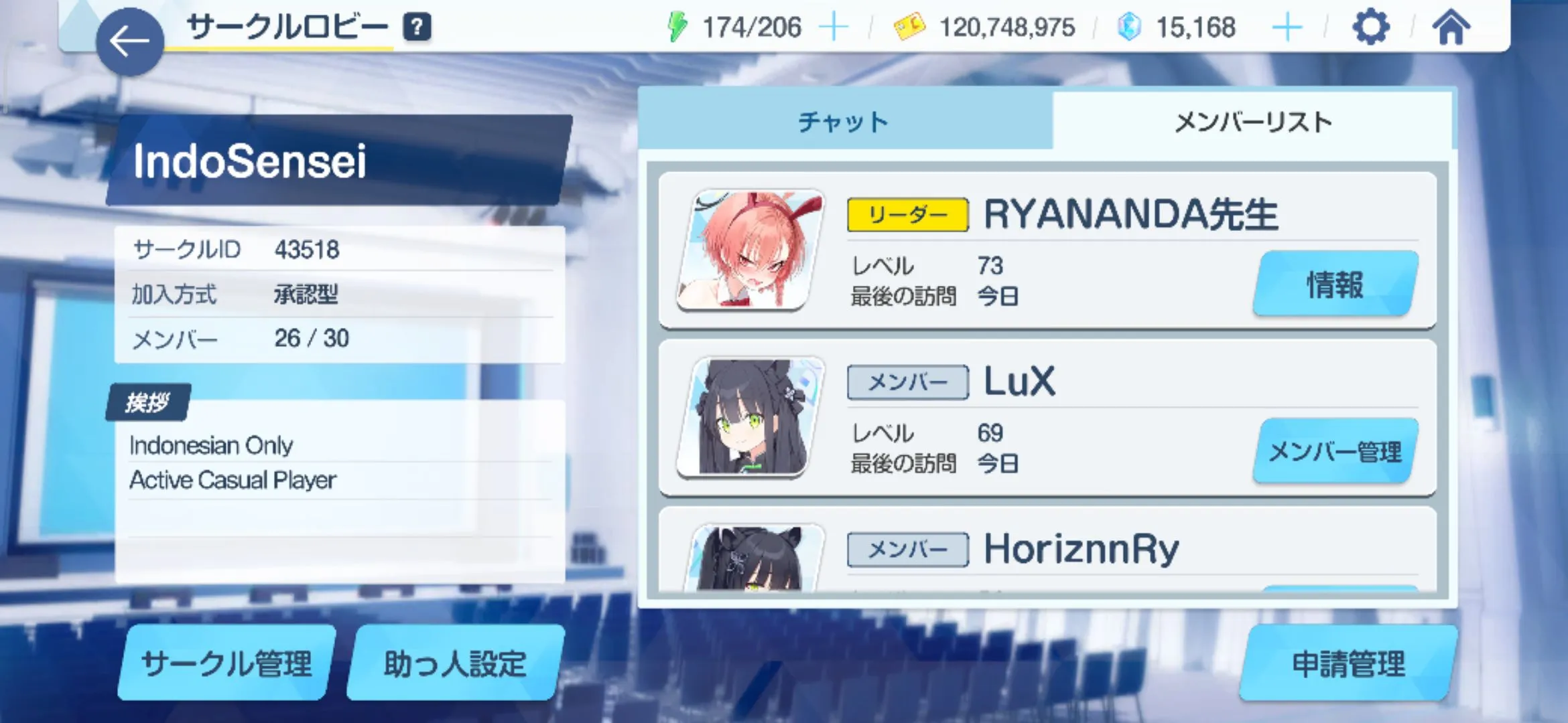 Join Guild kami: INDOSENSEI - Blue Archive | Japanese - QooApp User Notes